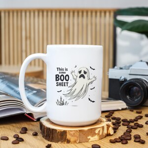 This is Some BOO Sheet Mug, Funny Ghost Coffee Cup, Spooky Season Mug ...