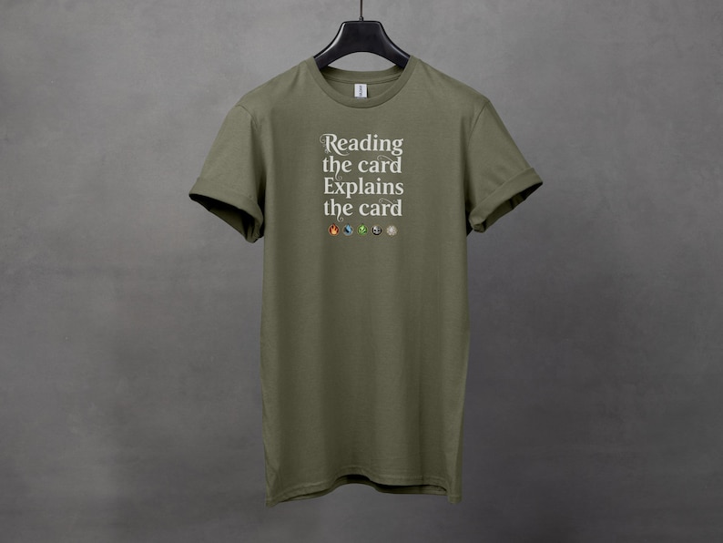 Reading the Card MTG T-shirt, Funny Gamer Tee - Etsy