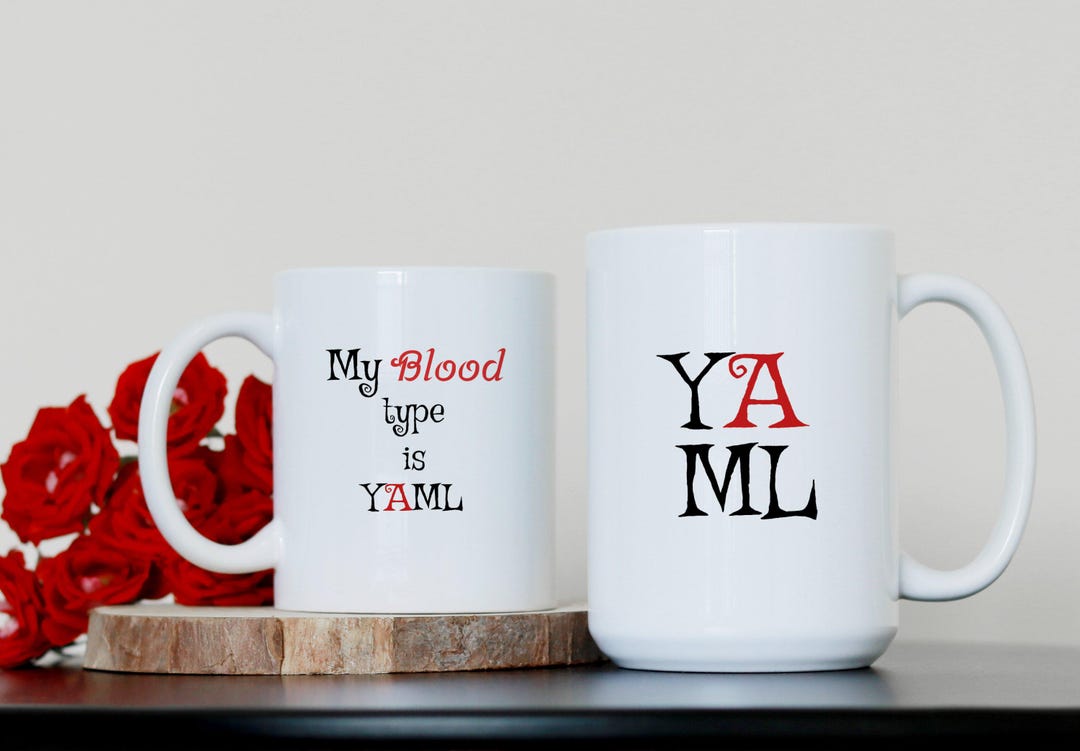 My Blood Type is YAML, Devops Engineer Mug, Funny Developer Coffee Cup ...