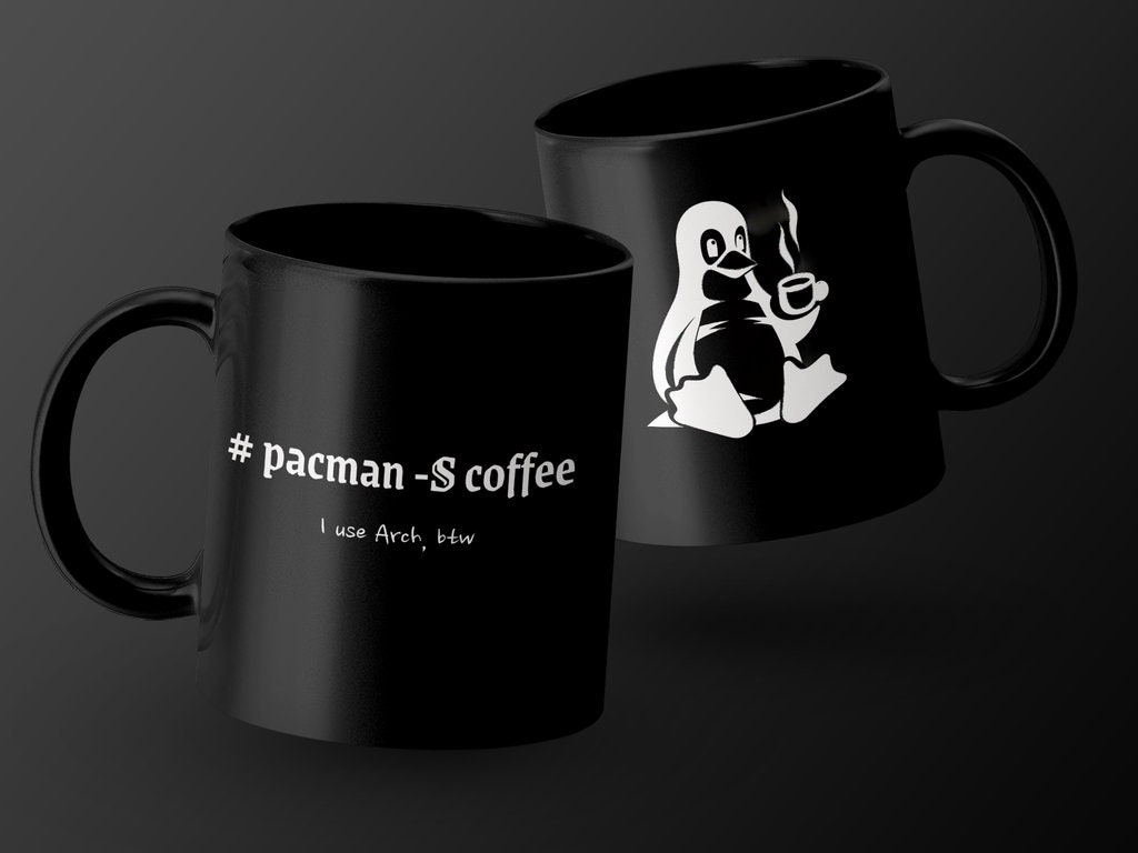 Arch Linux Penguin Coffee Mug Programmer T Geek Nerd Tech Humor 2320