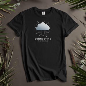 Cloud Connecting the World T-shirt: Tech Graphic Tee - Etsy