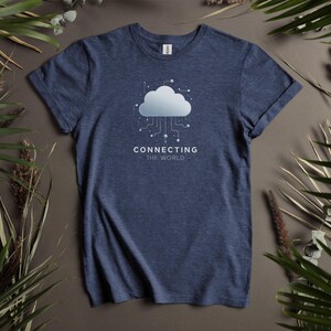 Cloud Connecting the World T-shirt: Tech Graphic Tee - Etsy