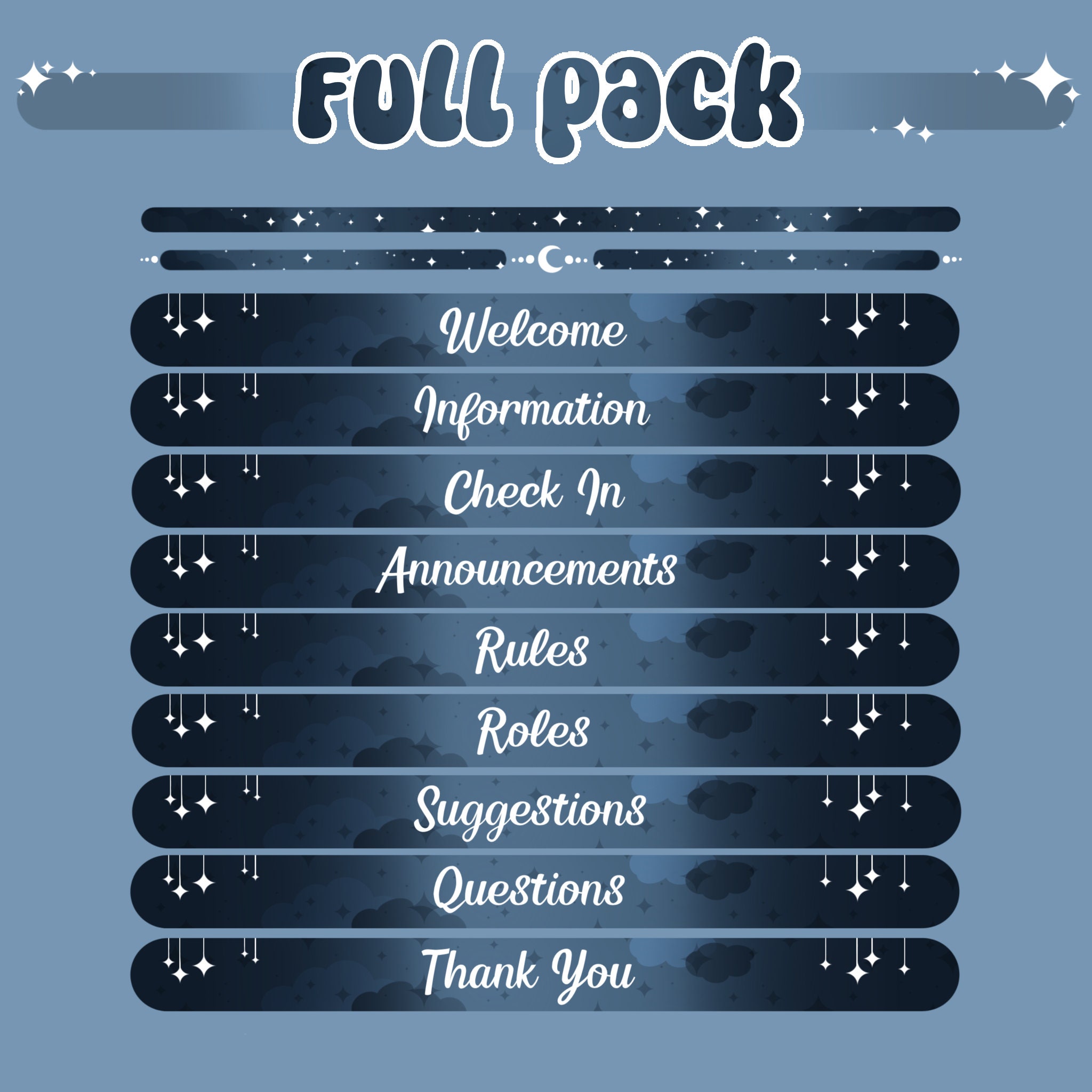 Discord Headers and Dividers Starry Night Theme Cute and Aesthetic ...