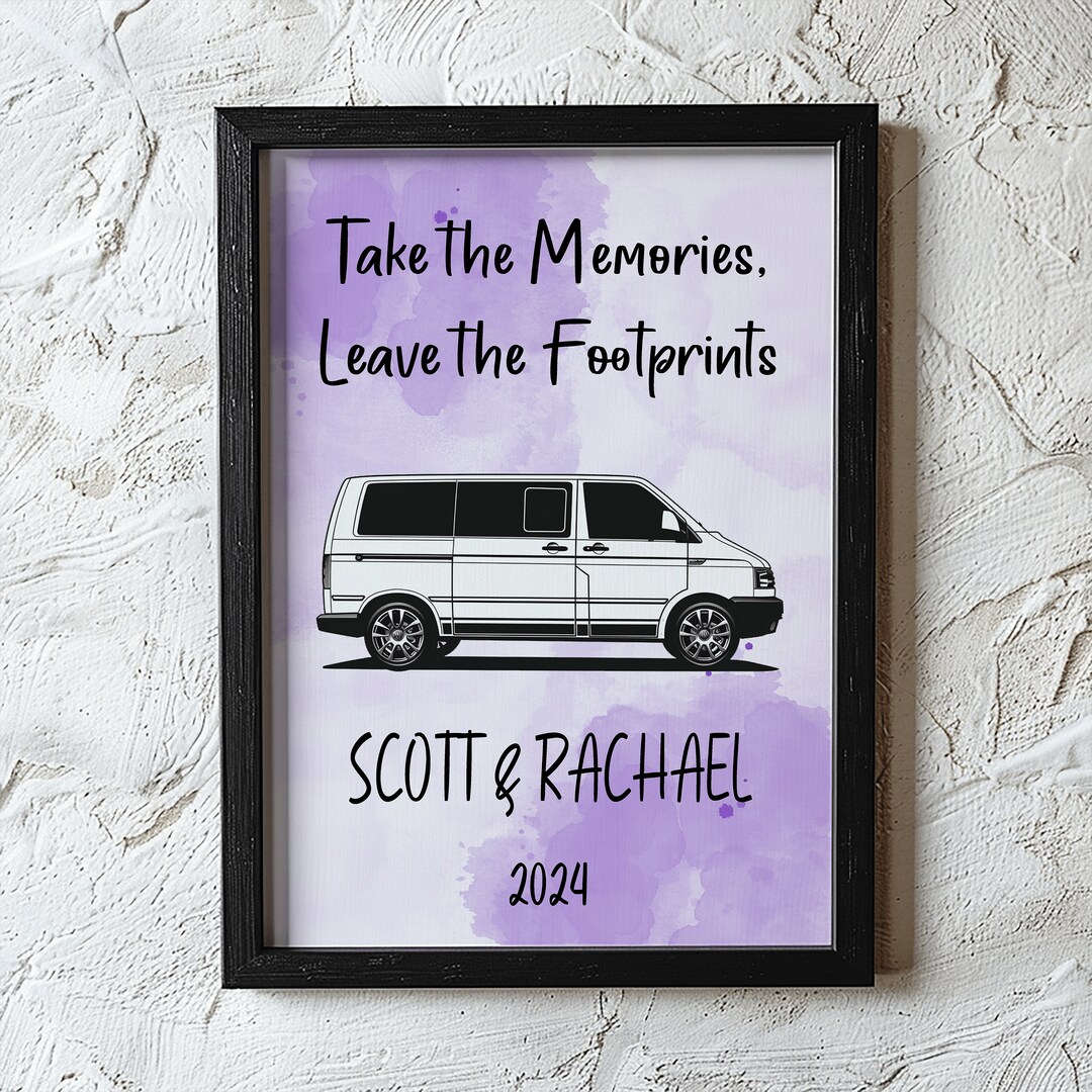 Customisable VW Transporter T4 Camper Van Decor - Personalised Wall Art ...