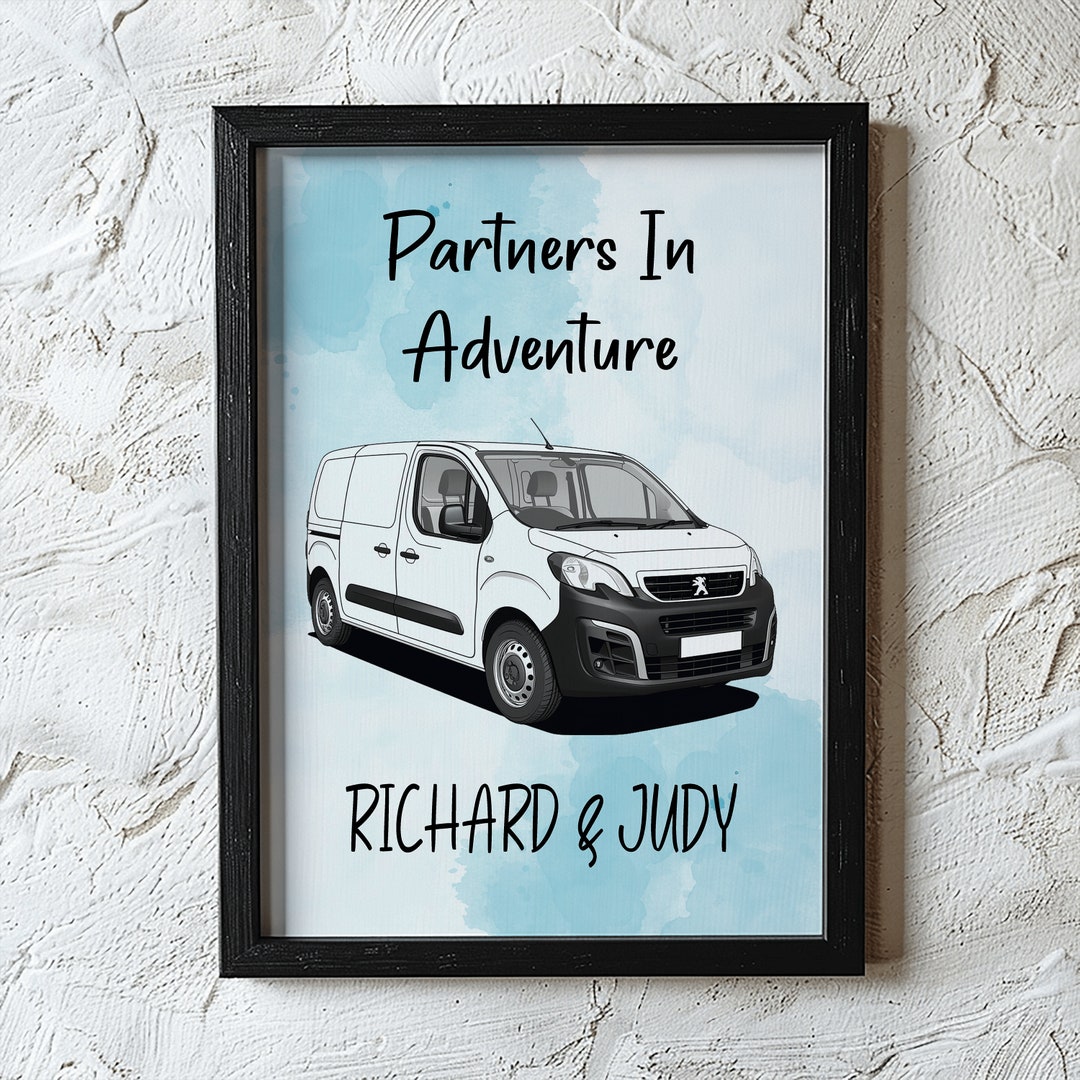 Customisable Peugeot Partner Camper Van Decor - Personalised Wall Art ...