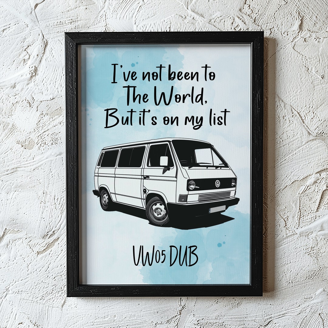 Customisable VW Transporter T3 Camper Van Decor - Personalised Wall Art ...