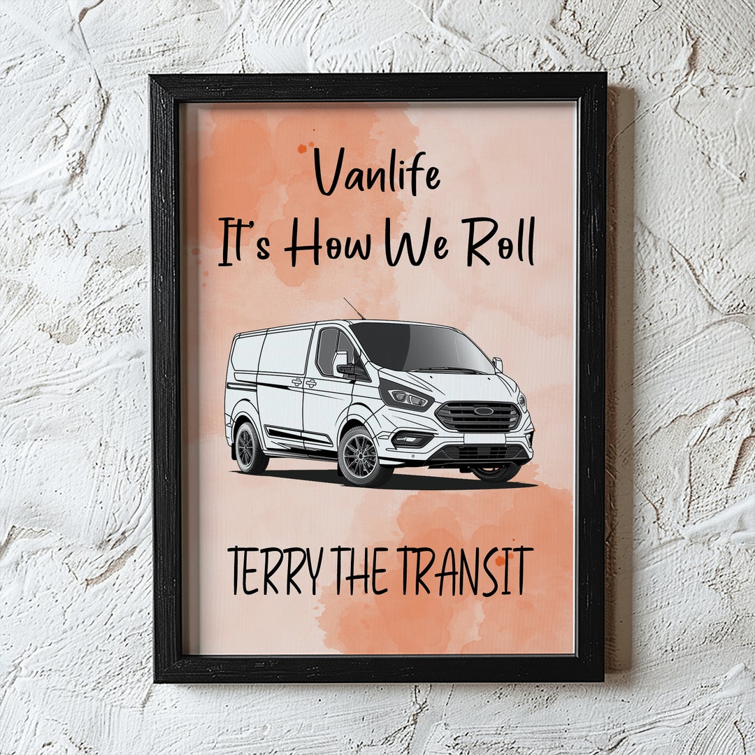Customisable Ford Transit Custom Camper Van Decor - Personalised Wall ...