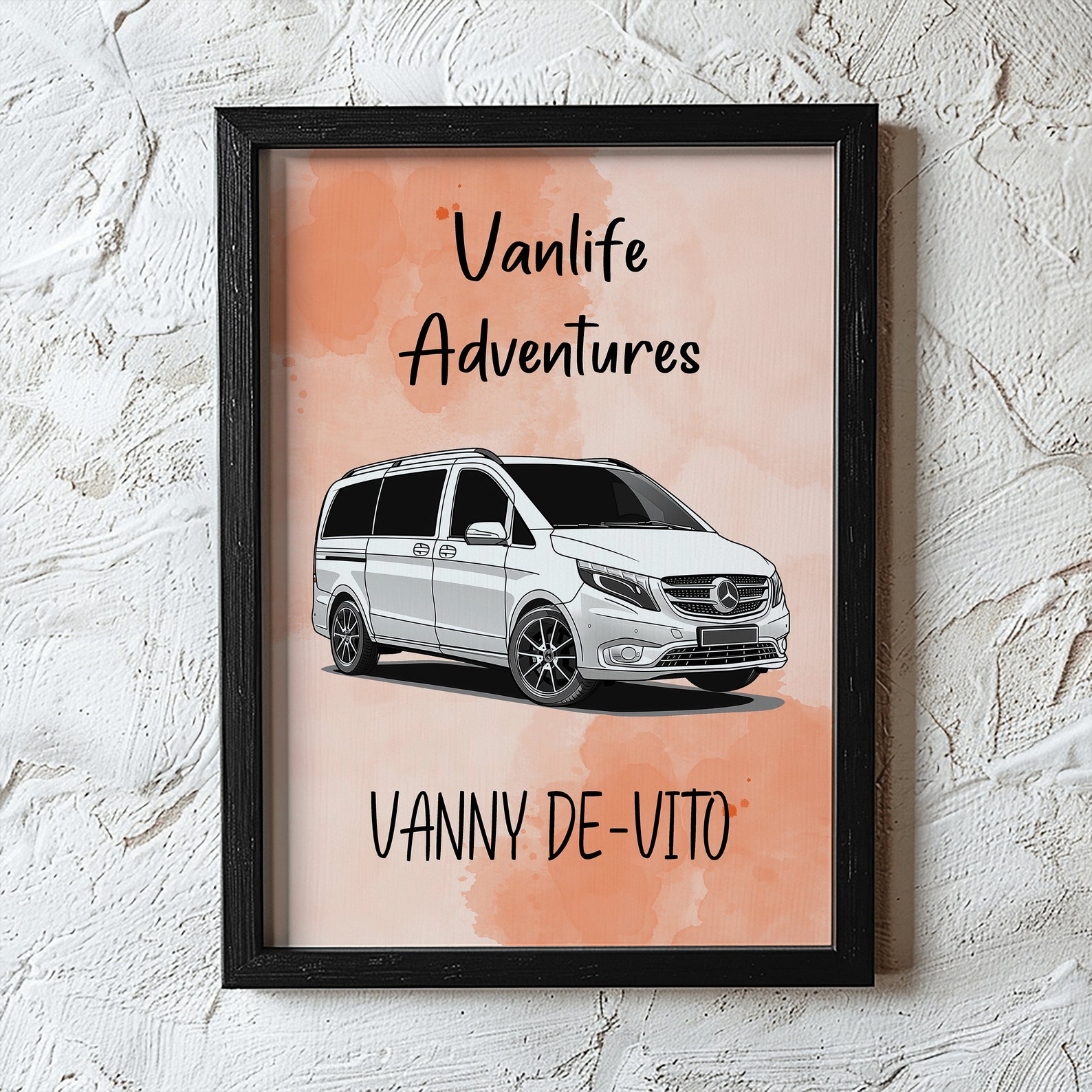Customisable Mercedes Vito Van Decor - Personalised Wall Art - Etsy