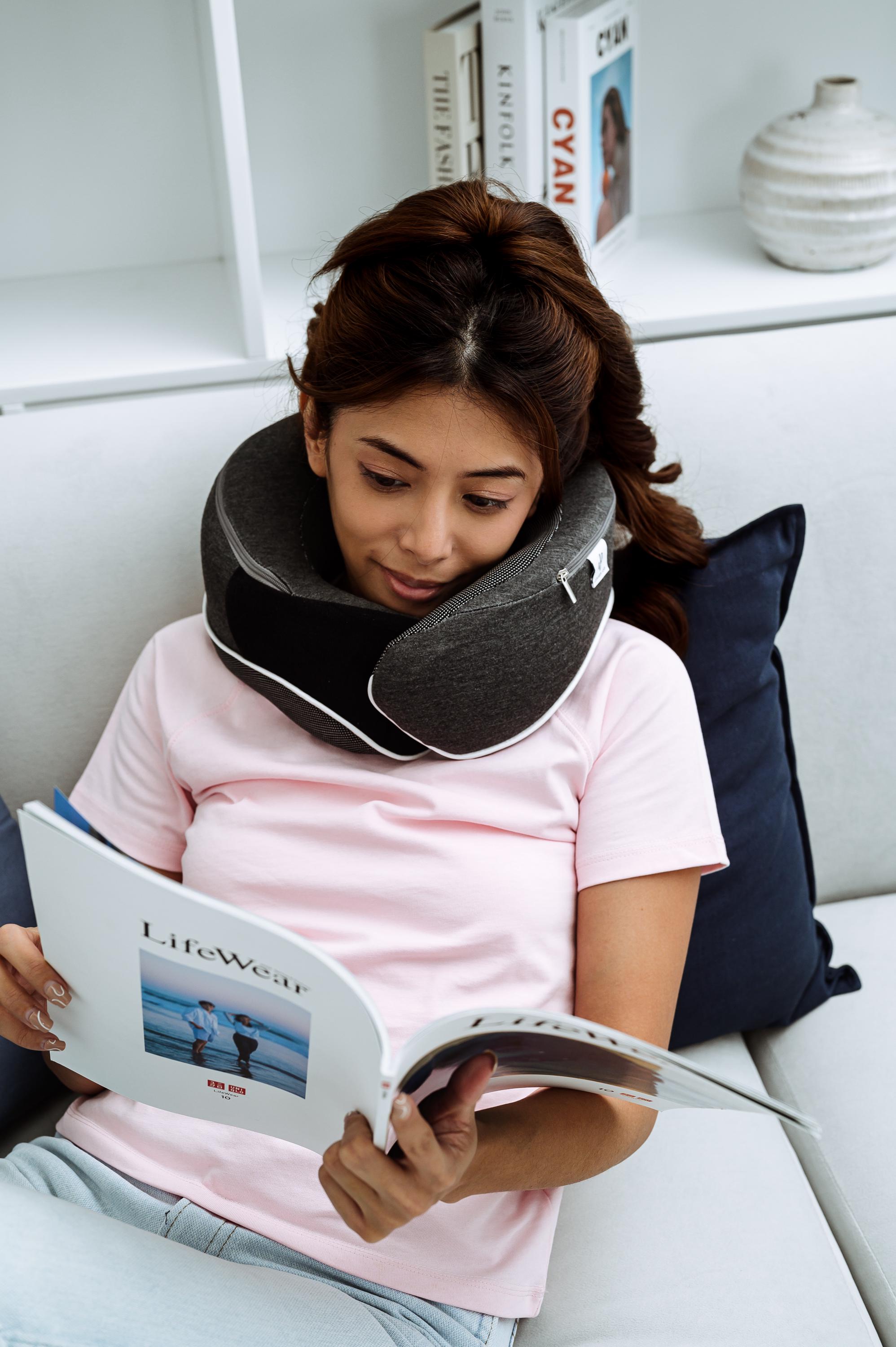 Memory Foam Neck Pillow - Ergonomic Travel Pillow, Comfortable Head and ...