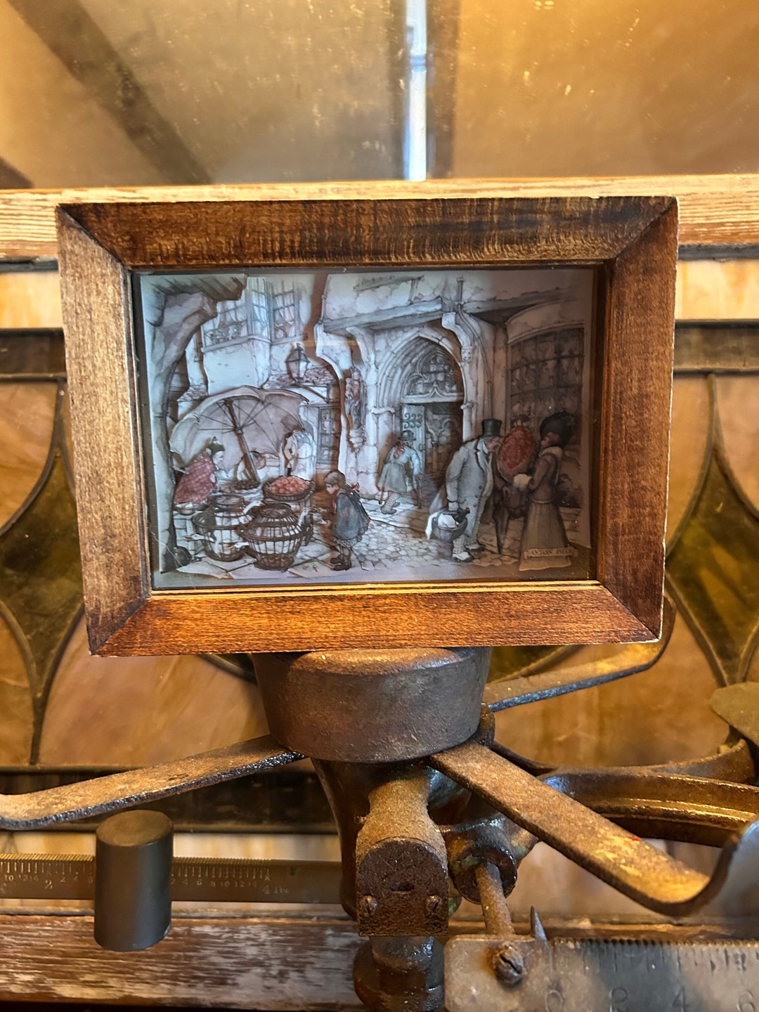 Vintage Anton Pieck 1960's Market Scene Shadow Box 3D Tole Paper Art - Etsy