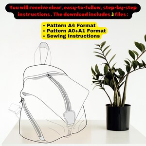 Backpack Sewing Pattern, DIY Sewing Pattern, Backpack Pattern Sewing ...