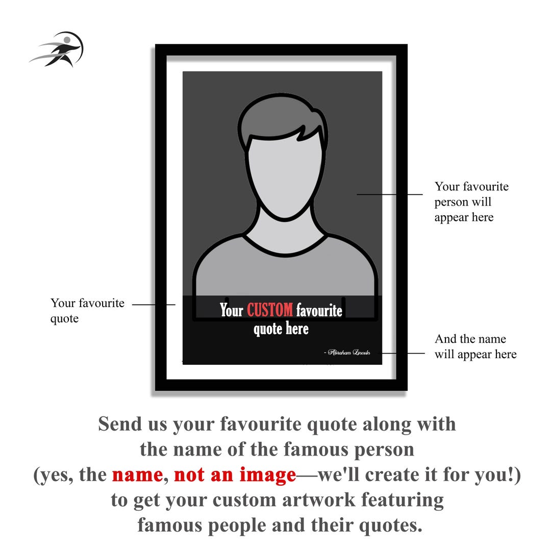 Custom Typography Favourite Quotes Famous People Motivational Poster ...