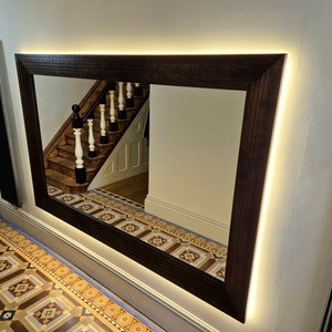 Extra-large Wall Mirror With LED Lights. Made to Order. Custom Designs ...
