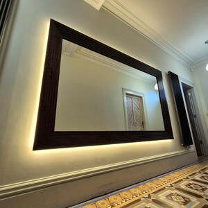 Extra-large Wall Mirror With LED Lights. Made to Order. Custom Designs ...
