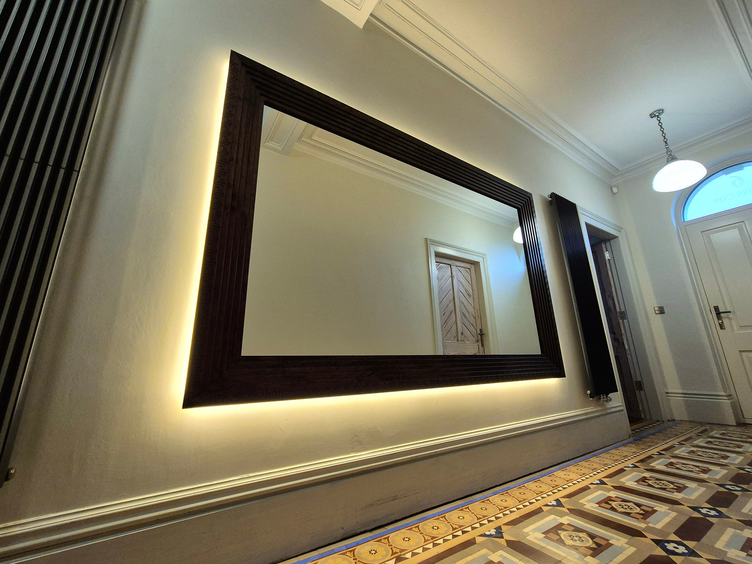 Extra-large Wall Mirror With LED Lights. Made to Order. Custom Designs ...