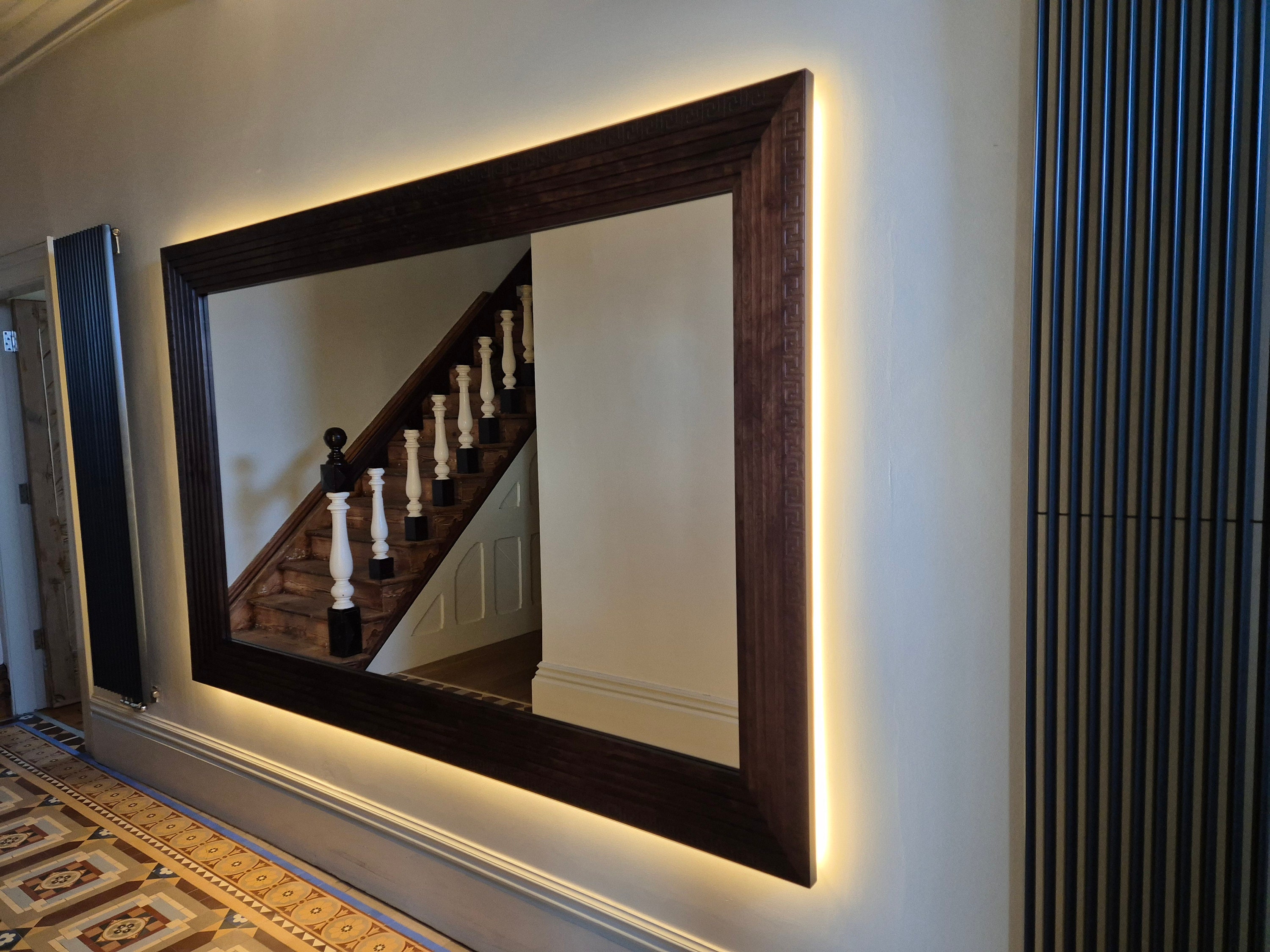 Extra-large Wall Mirror With LED Lights. Made to Order. Custom Designs ...