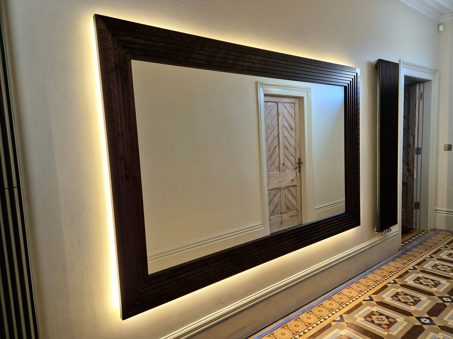 Extra-large Wall Mirror With LED Lights. Made to Order. Custom Designs ...