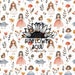 Seamless Repeat Pattern Princesses Kids | Digital Paper Scrapbook ...