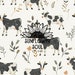 Seamless Repeat Pattern Cute Cows Calves | Digital Paper Scrapbook ...