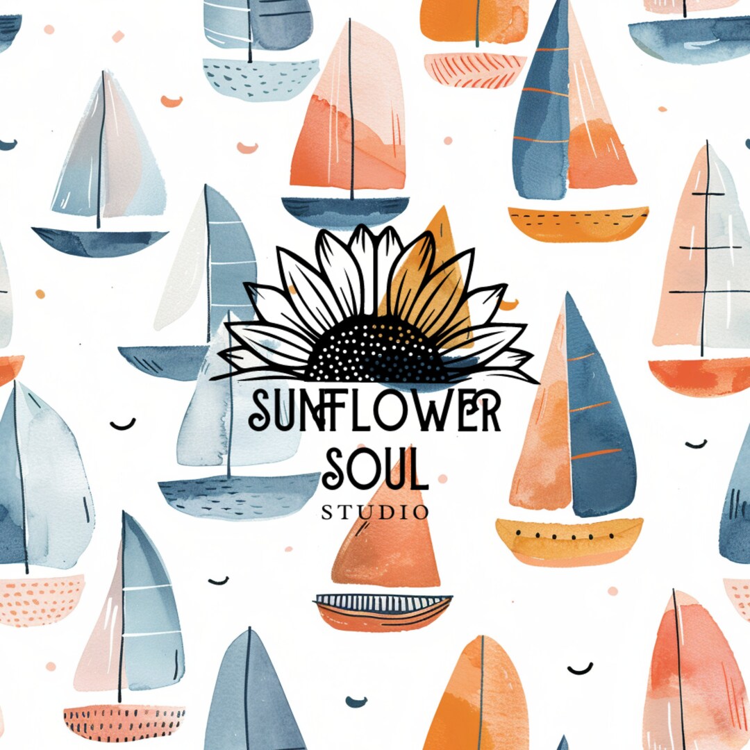 Seamless Repeat Pattern Boats Children | Digital Paper Scrapbook ...