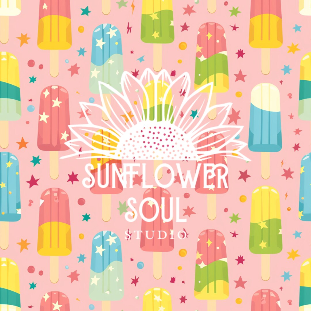 Seamless Repeat Pattern Summer Popsicles Digital Paper Scrapbook ...