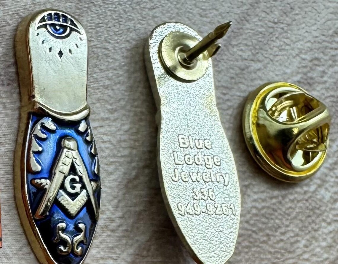 Masonic Slipper Pin for Wives, Widows and Daughters - Etsy