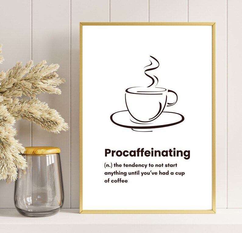 Procaffeinating Printable Kitchen Definition Wall Art Kitchen Wall Art ...