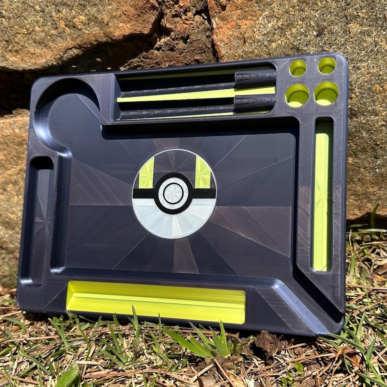 QP3D | 3D Printed Poké Ball Rolling Tray | 8.5 in X 6.5 in | - Etsy