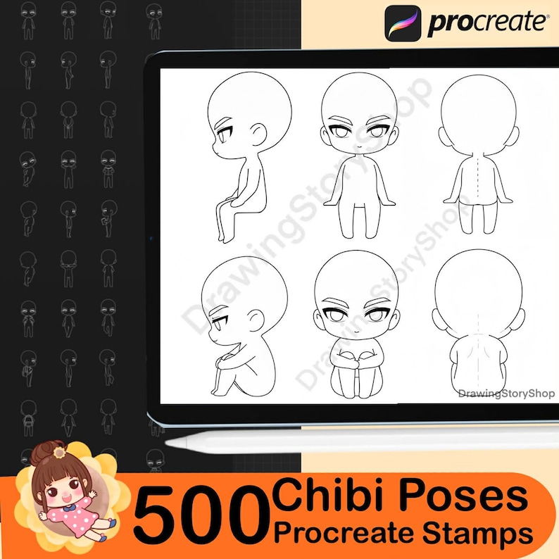 500 poses de personnages masculins chibi, procréer des poses de base ...
