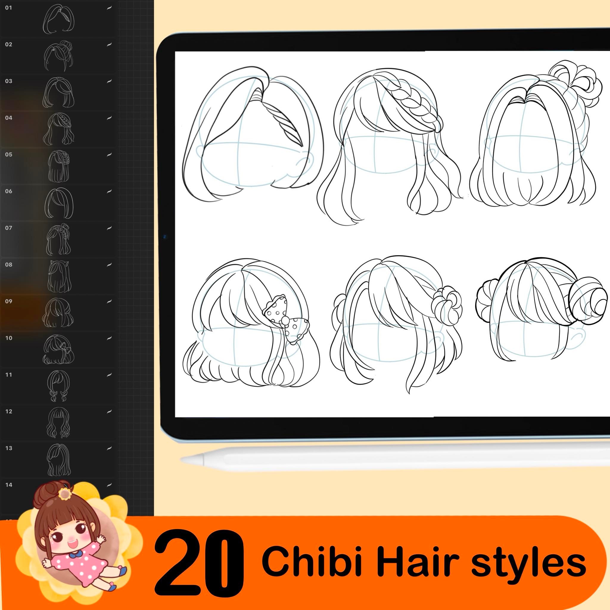 160 Procreate Chibi Girl Christmas Stamps ,christmas Stamps,poses ...
