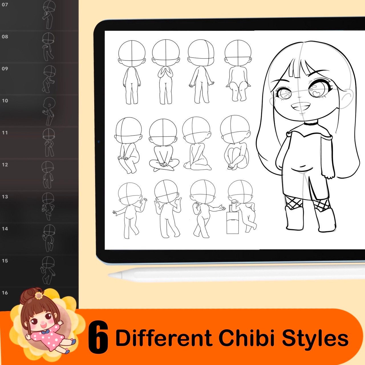 460 Procreate Chibi Stamp Brushes, Procreate Brushes Anime, Manga ...