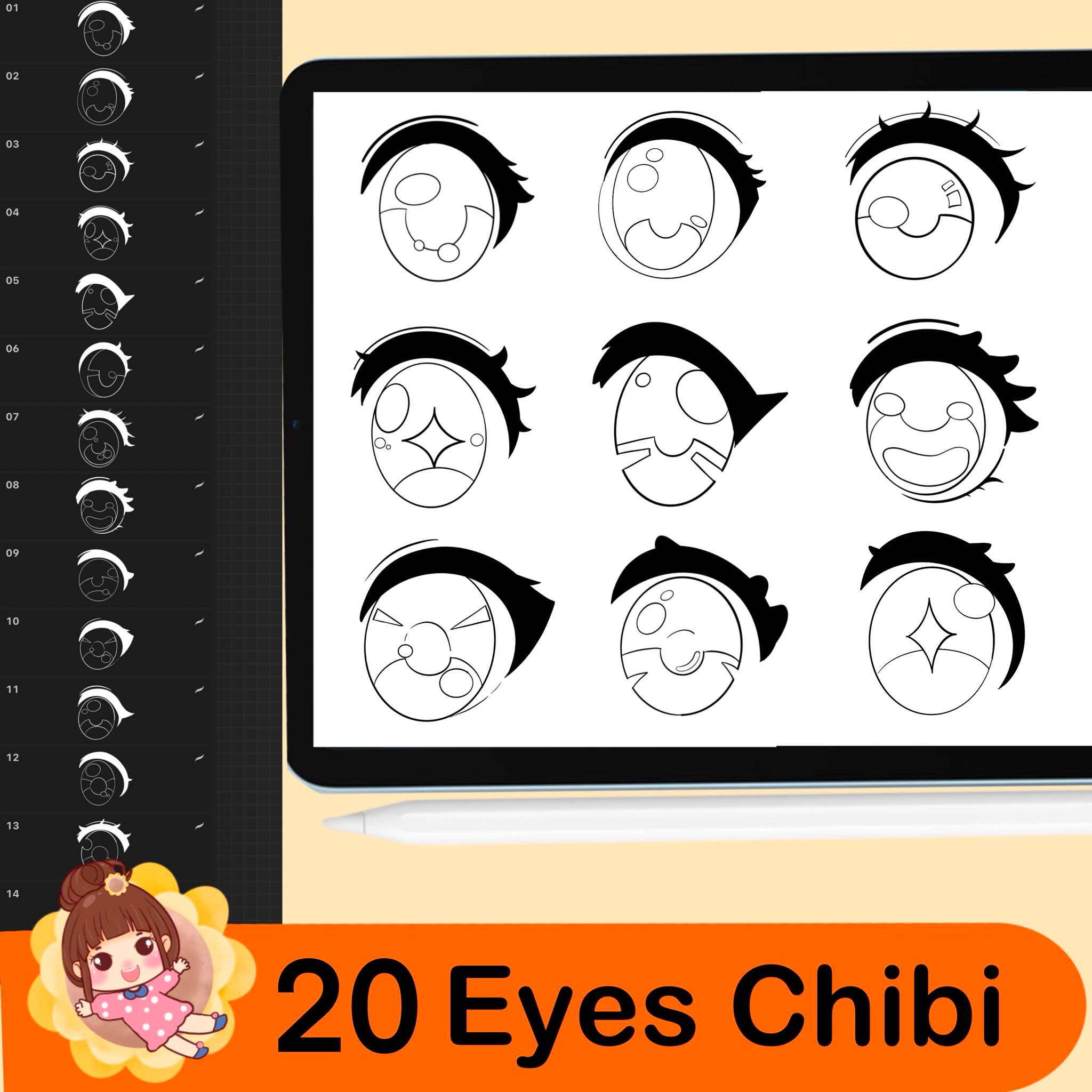 160 Procreate Chibi Girl Christmas Stamps ,christmas Stamps,poses ...