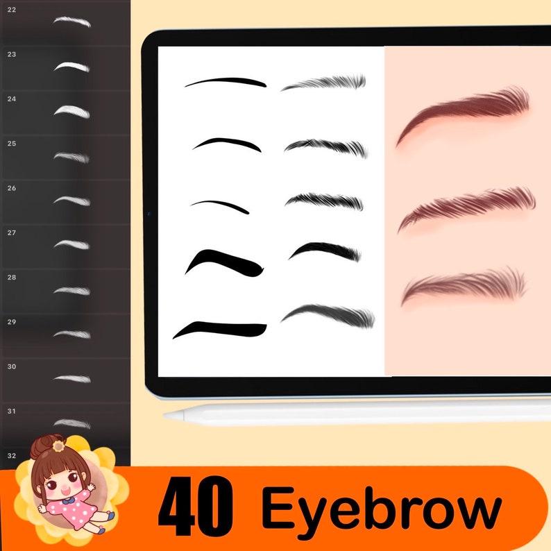 460 Procreate Chibi Stamp Brushes, Procreate Brushes Anime, Manga ...