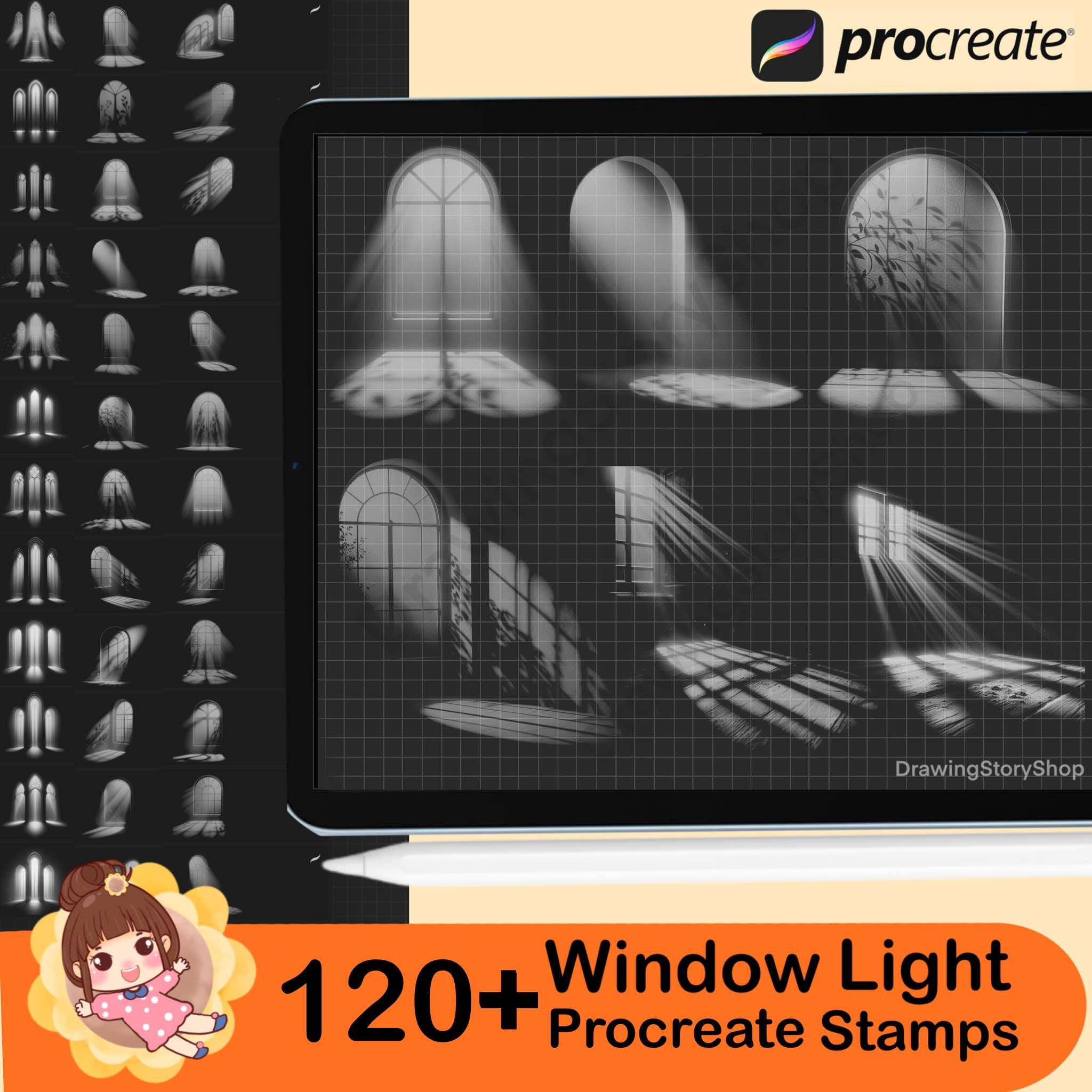 370+ Procreate Windows Light, Windows Shadow, Light Brush Stamps for ...