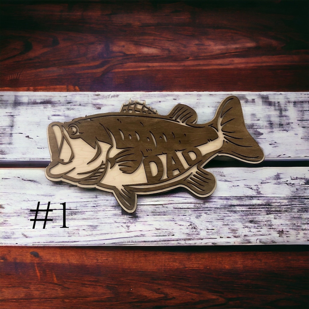 Bass Fish Sign for Dad-grandpa-uncle-papa-blank - Etsy