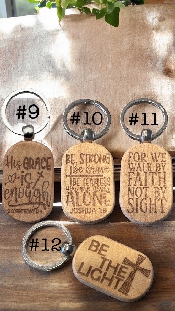 Faith Keychains, Bible Verse Gift, Inspirational Quote Gifts, Custom ...