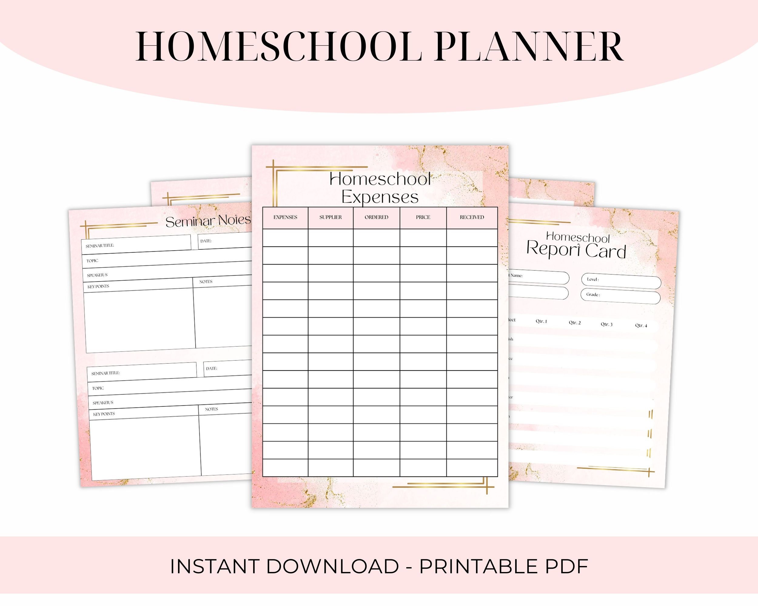 Homeschool Planner Homeschool Planner Printable Printable Homeschool ...