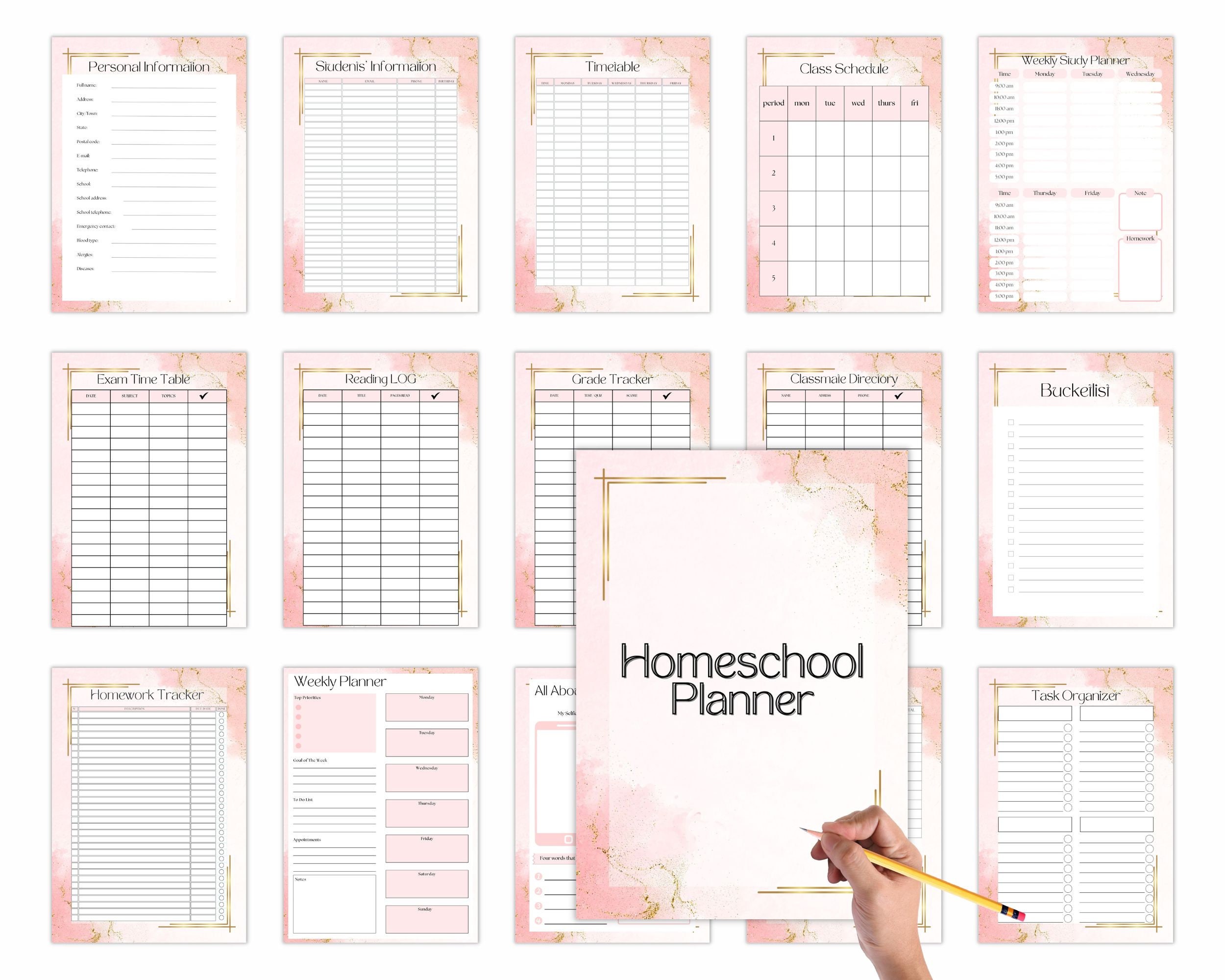 Homeschool Planner Homeschool Planner Printable Printable Homeschool ...