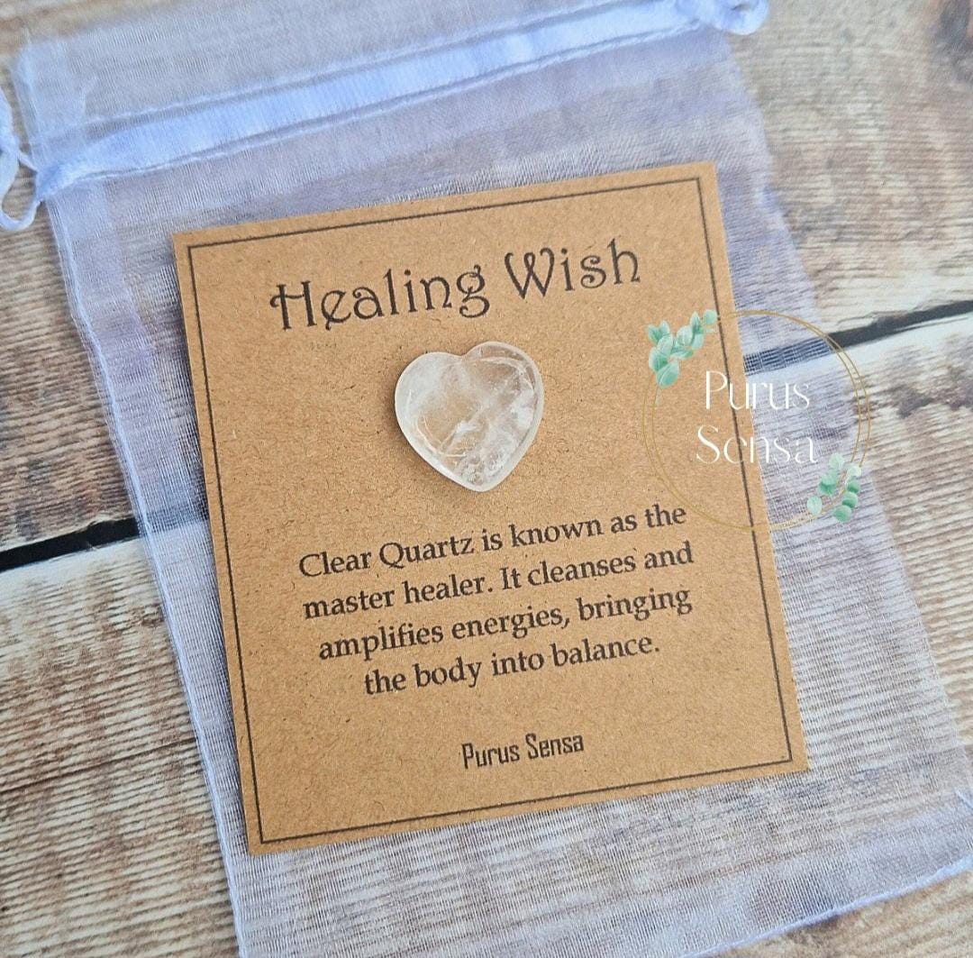 Healing Crystal Gift. Clear Quartz Crystal Wish. Get Well Soon ...