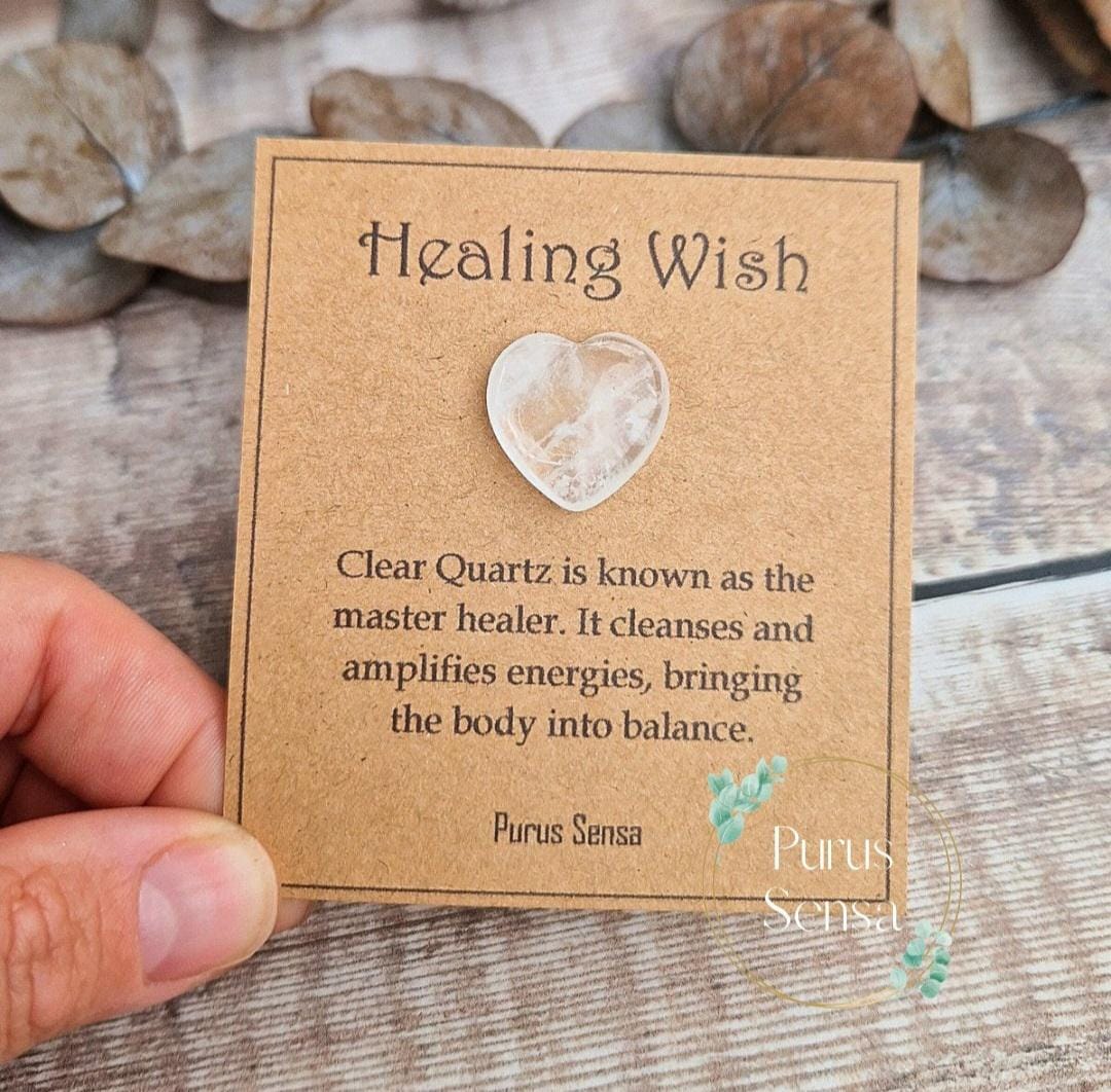 Healing Crystal Gift. Clear Quartz Crystal Wish. Get Well Soon ...