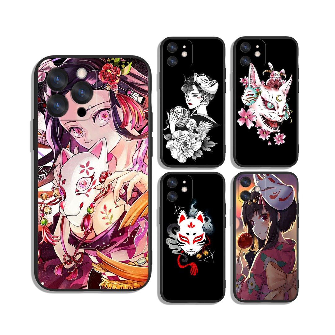 Anime Fox Mask Protective Cases for Samsung S25 S24 S23 S22 S21 A55 A35 ...