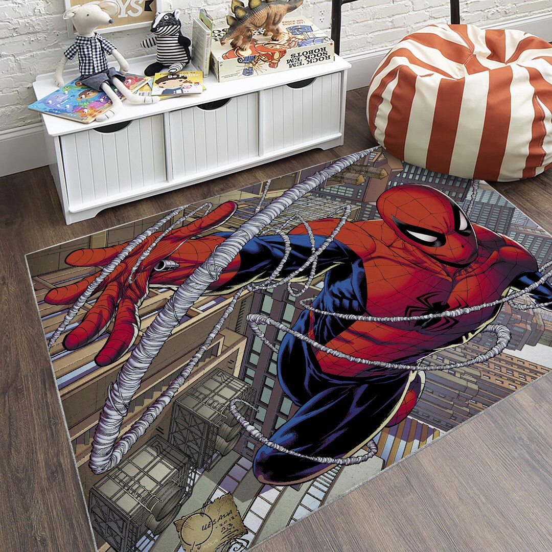 Spider-man Rug, Popular Characters Rug, Movie Decor,marvel Decor,movie ...