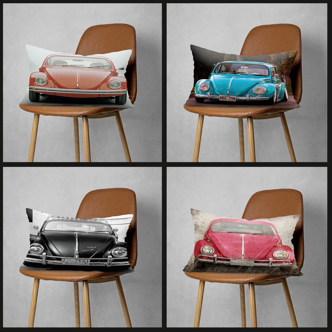 Retro Car Cushion Case, Retro Car Pillow Case, Classic Cars Pillow ...