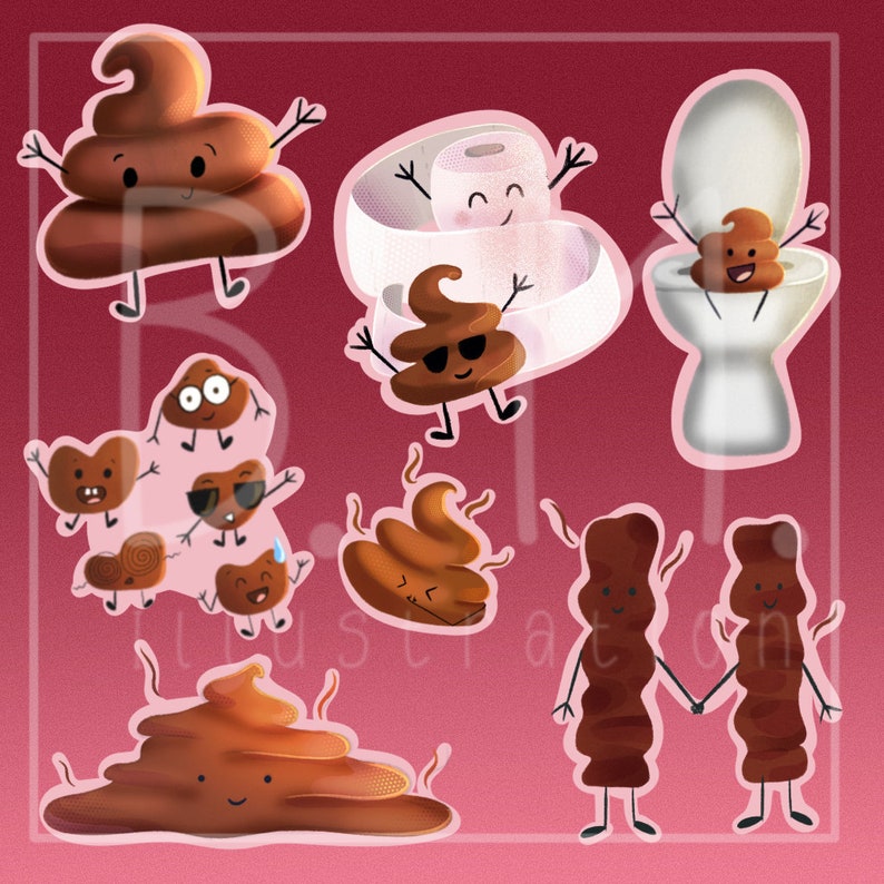 Funny Poop Clipart - Etsy