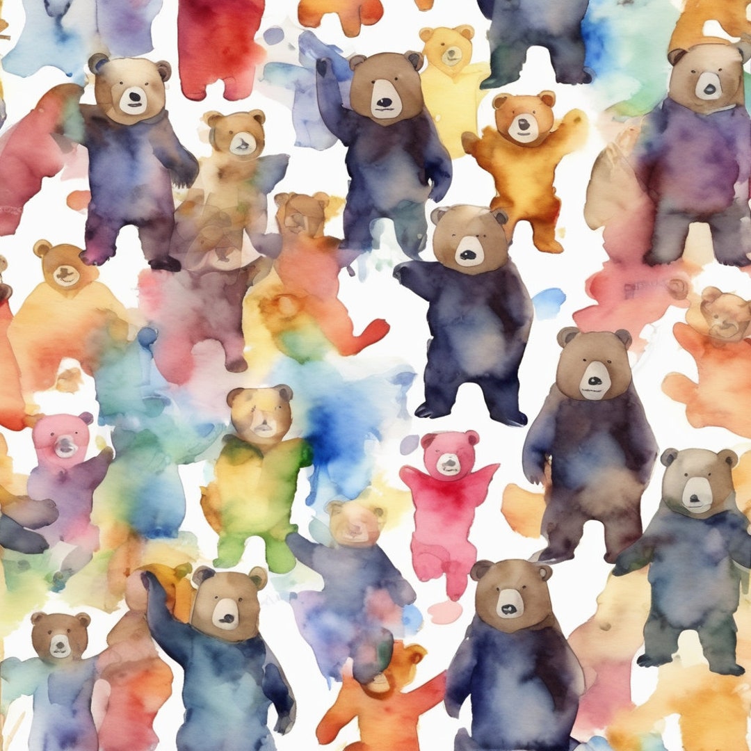 Bears, Home Decor, Nature Scene, Water Color - Etsy