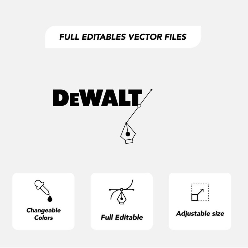 Dewalt SVG Files for Cricut Vector File Brand Download Instant Eps, Svg, Png - Etsy