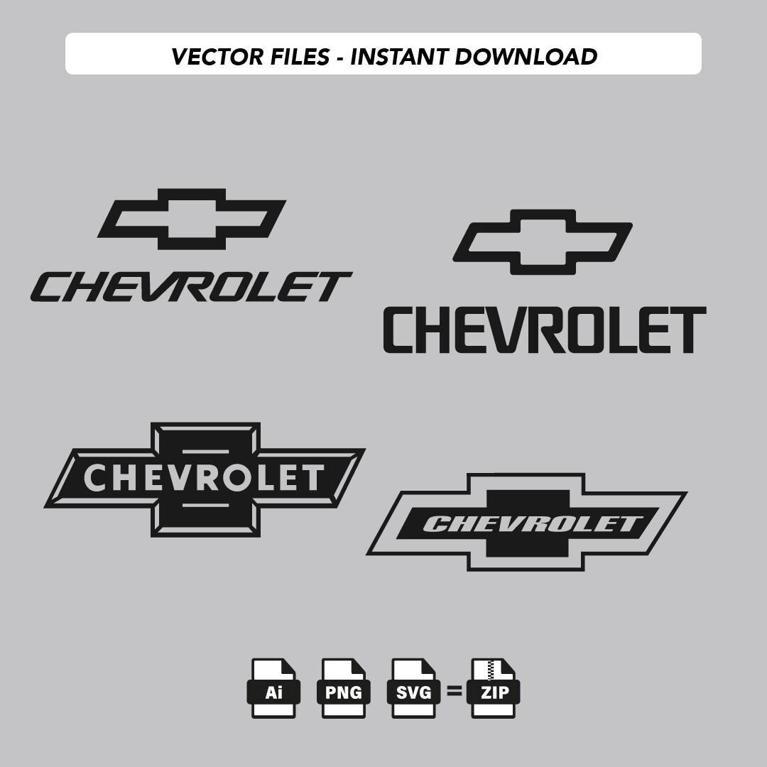 Chevrolet Logos PNG Files for Cricut Vector File Brand Download Instant ...