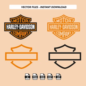 Harley Davidson Set SVG Cricut Silouetthe Vector File Engine Download ...