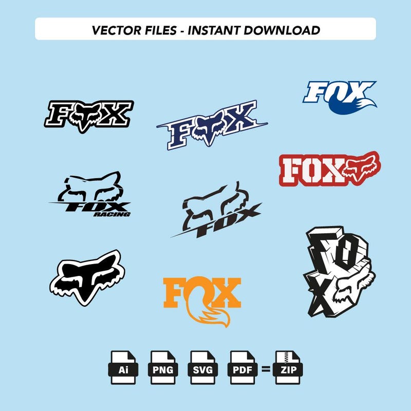 Fox Racing Svg - Etsy