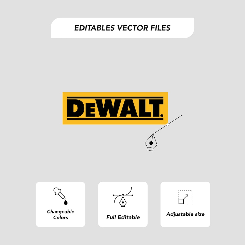 Dewalt SVG Vector File Brand Download Instant Ai Cc, Png, Svg, Pdf - Etsy
